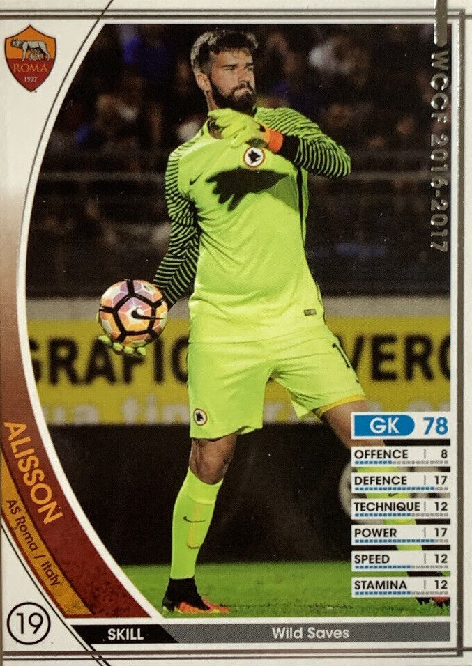 Alisson WCCF PANINI soccer card made in Japan sports Fight 061/126 rare ...