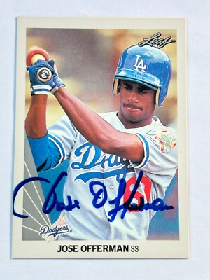 1990 Leaf Los Angeles Dodgers Jose Offerman Autographed Card #464 | eBay