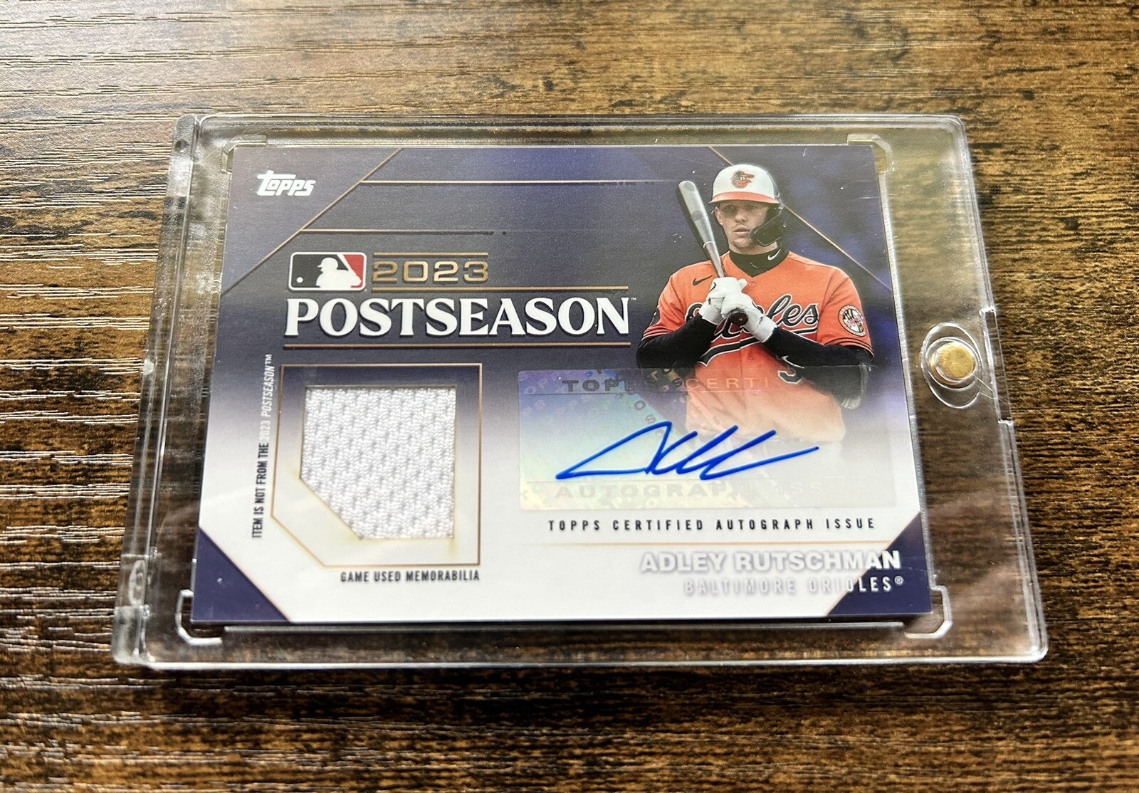 2024 Topps Series 1 Adley Rutschman Postseason Performance Relic Auto ...