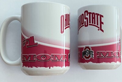 NCAA Ohio State Buckeyes Set of 2 Jumbo 15 oz Coffee Tea Mugs Cups Mom ...