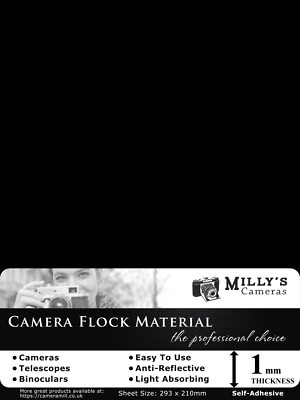 Camera Flock Material - 210 x 293mm Sheet - Self-Adhesive - Anti ...