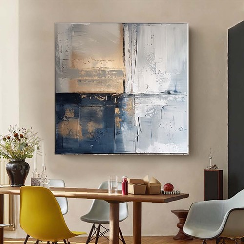 Gray Handmade Wall Art Home Decorative Oil Painting Abstract Knife ...