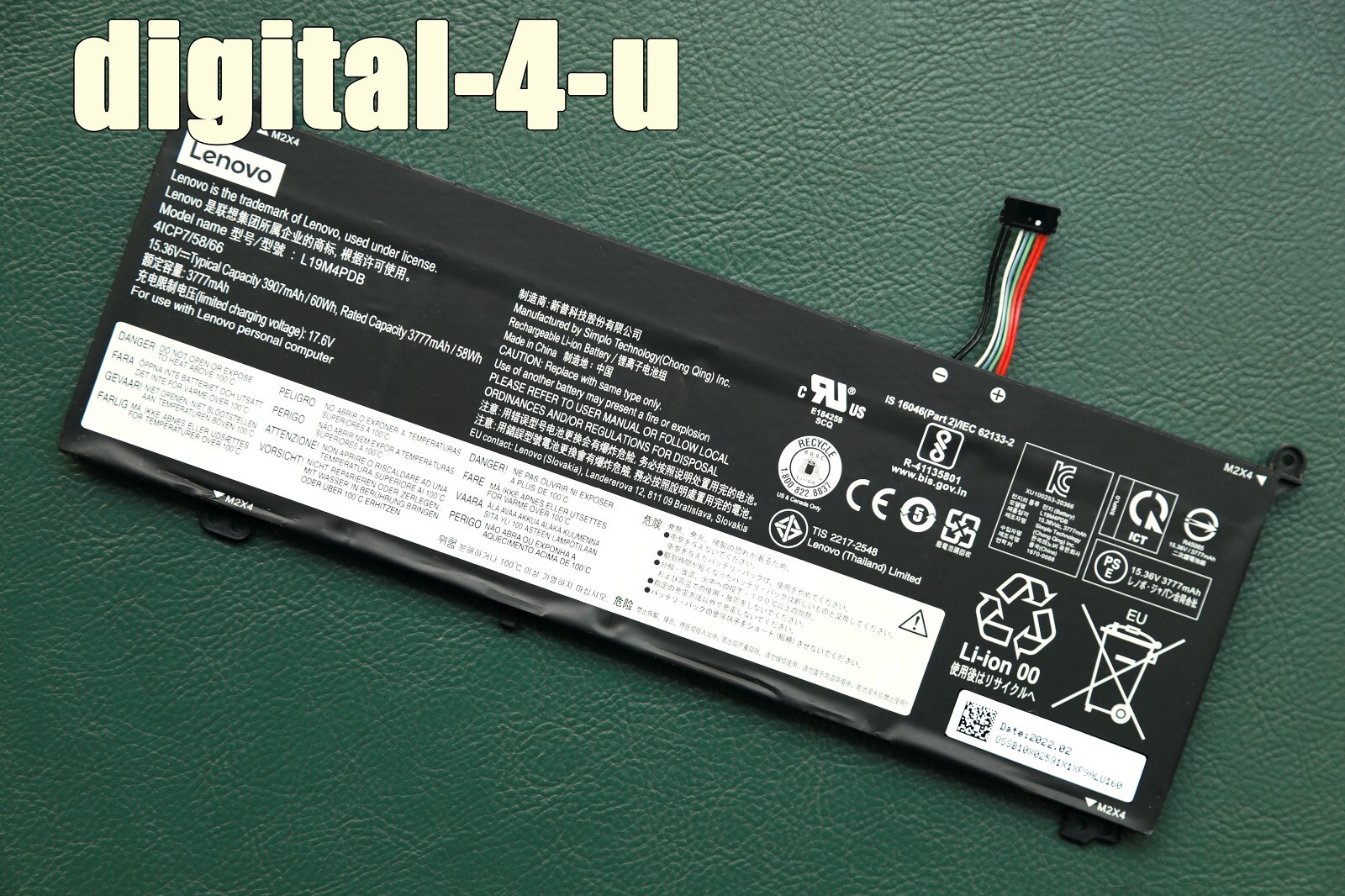 Genuine L19C4PDB L19M4PDB Battery for Lenovo ThinkBook 14 15 G2 ARE ITL ...