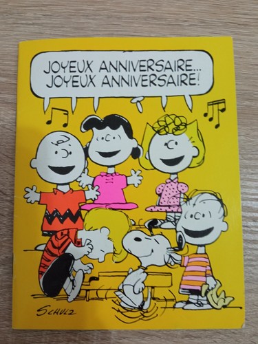 Vintage Hallmark Snoopy Peanuts French Happy Birthday Card | eBay