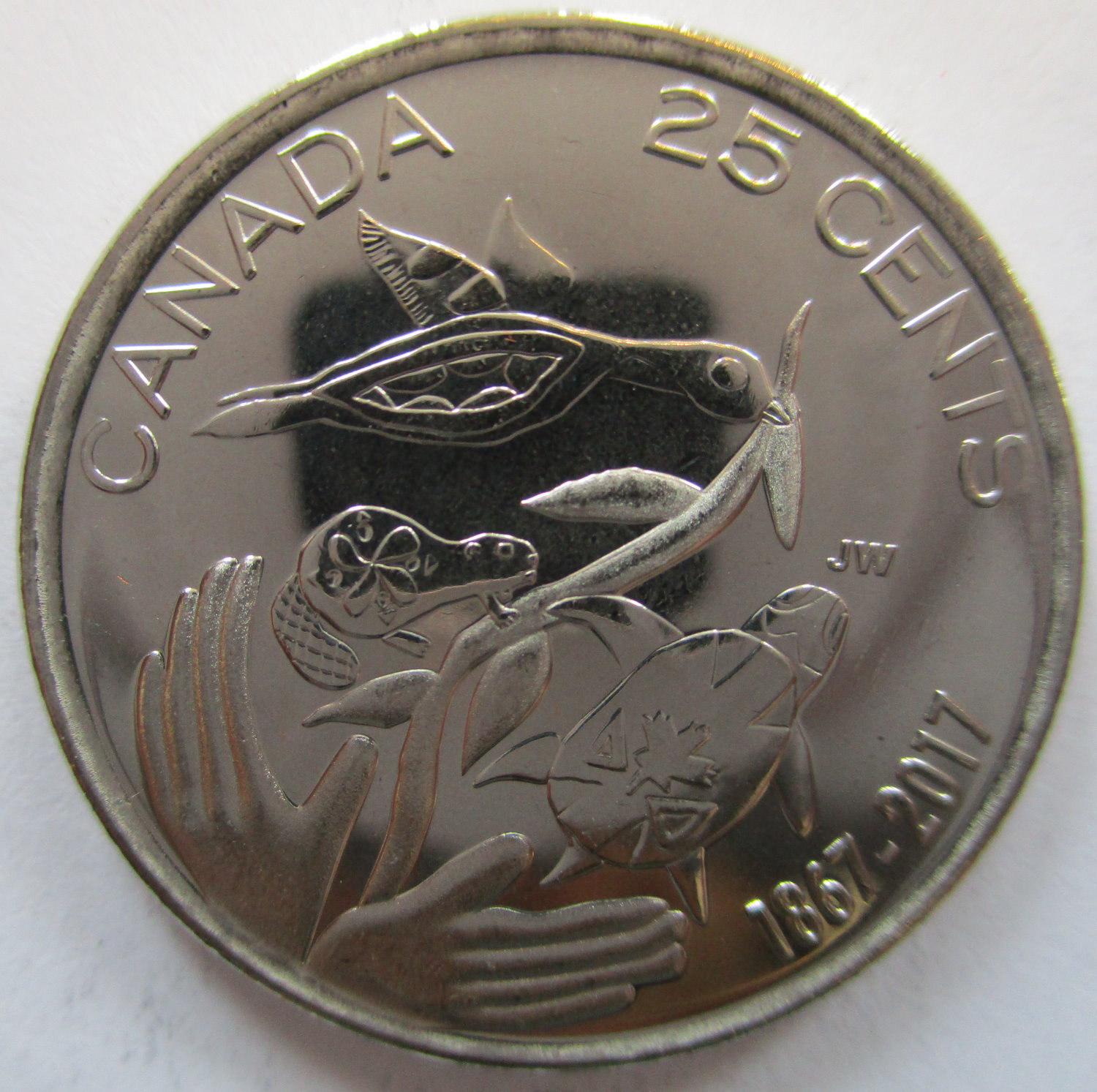 2017 CANADA 25¢ 1867-2017 150TH ANNIVERSARY OF CANADA BRILLIANT ...