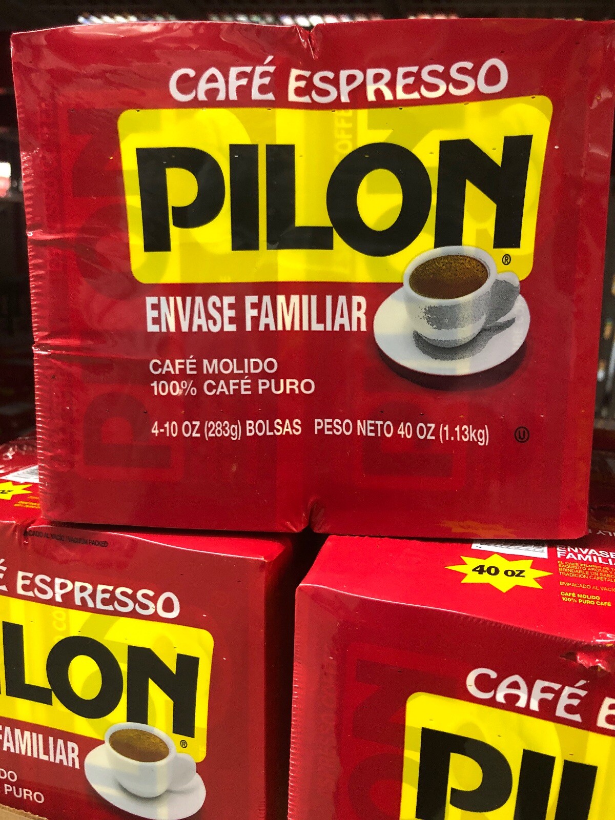 Pilon 4 Cafe Espresso Family Pack Coffee 10 Oz Each Total of 40 NIFSP ...