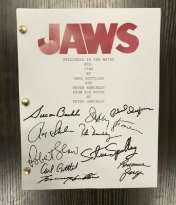Jaws Movie Script Signed Autographed Reprint Full Screenplay Full ...