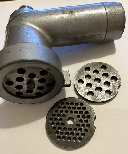 A Meat Mincer /Grinder Attachment, Three Extruder plates + Spares | eBay