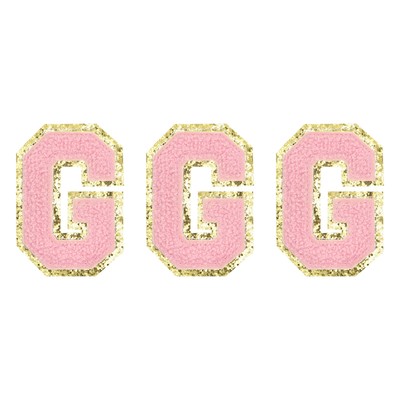 3Pcs Chenille Letters G Patches Large Size 83mm/3.27 Inch Golden ...