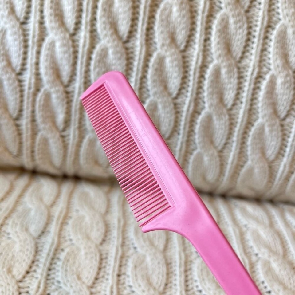 Vintage Unbreakable Plastic 8" Pink Rat tail Comb Retro USA | eBay