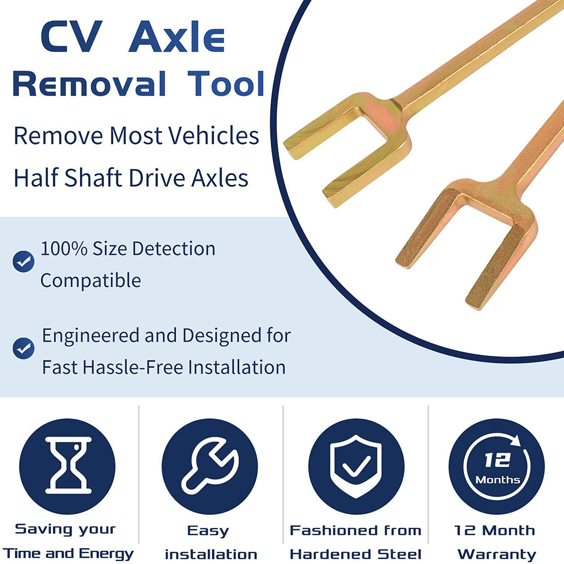 12020 Axle Popper Fork & Shim Kit FWD Half Shaft Inner CV Joint Removal ...