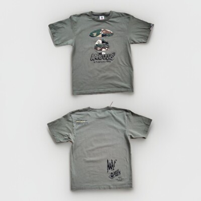 Aape by A Bathing Ape Green Camo UNVS Universe Nigo T Shirt Sz Large 40 ...