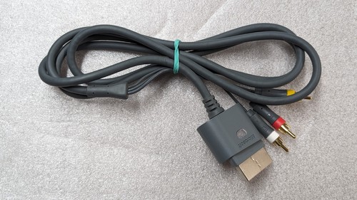 Microsoft Xbox 360 OEM Cable Composite RCA AV A/V Audio Video Cable ...