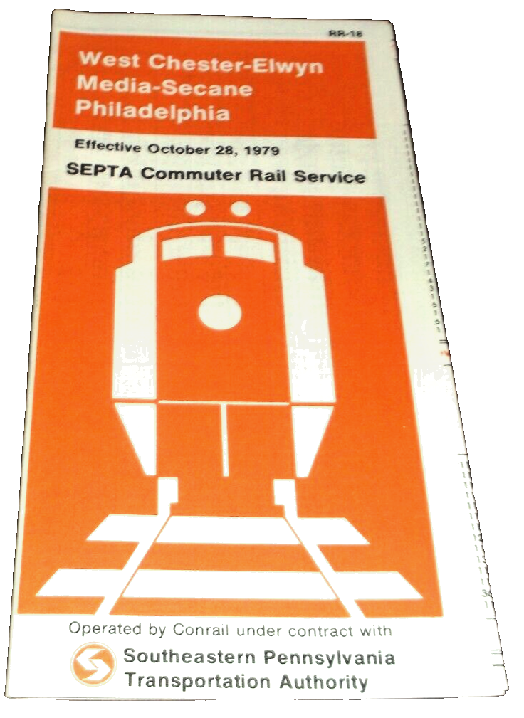 OCTOBER 1979 CONRAIL WEST CHESTER MEDIA ELWYN PHILADELPHIA PUBLIC ...
