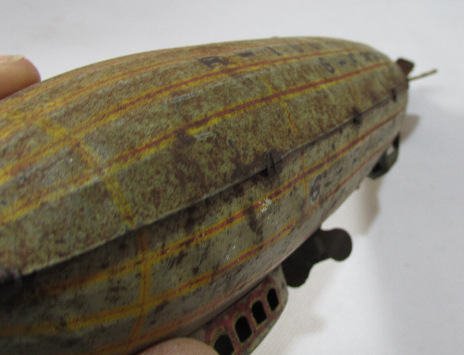 VINTAGE RARE MADE IN JAPAN WIND UP ZEPPELIN TIN TOY, FOR RESTORE OR ...