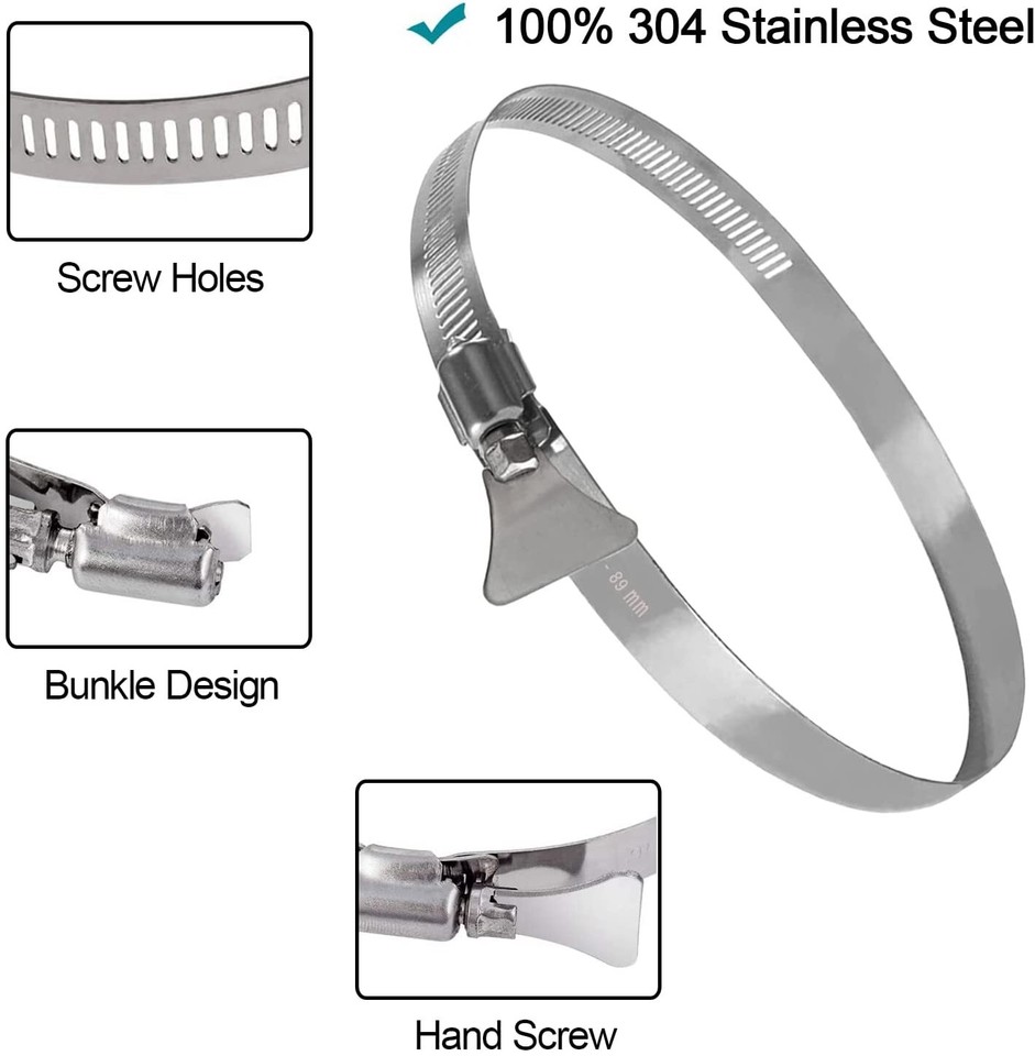 Thumb Screw Pipe Clamp Fastener hose clamp for collection air hose Pipe ...
