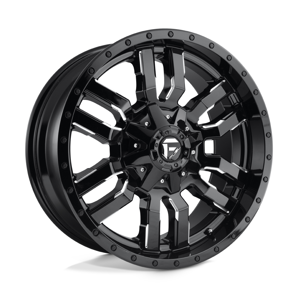 Fuel D595 Sledge Gloss Black Milled 1-Piece Wheels: 20x9, 8x165.1/8x6.5 ...