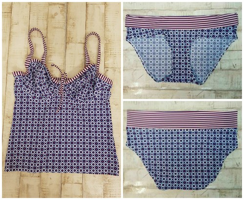 BRAVISSIMO SWIMWEAR COTE D'AZURE FOLD BRIEF OR TANKINI NAVY PRINT SW919 ...