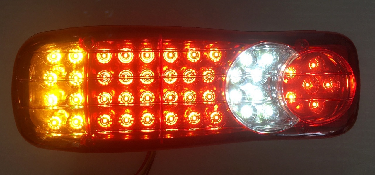 2x 46 LED STOP CAR REAR TAIL INDICATOR REVERSE FOG LAMP TRAILER TRUCK ...