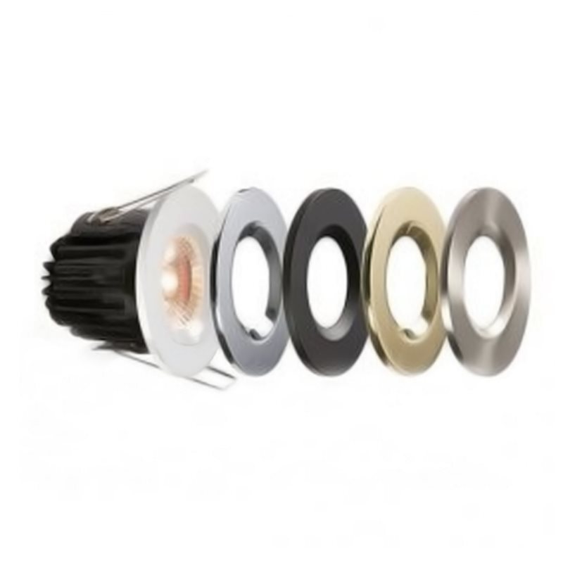 Traditional IP65 Round Fire Rated Bezels for FireKnight Downlights in 9 ...