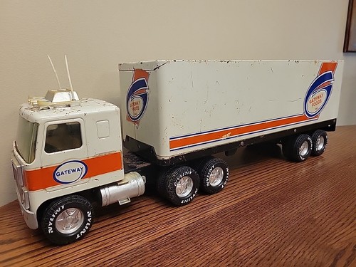 Vintage Nylint GMC Gateway Foods Tractor Trailer Semi Pressed Steel ...