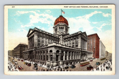 Chicago IL-Illinois, Post Office and Federal Buildings, Antique Vintage ...