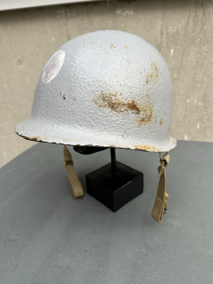 WW2 US NAVY INVASION HELMET - VERY RARE CORPSMAN OR SHORE PARTY | eBay
