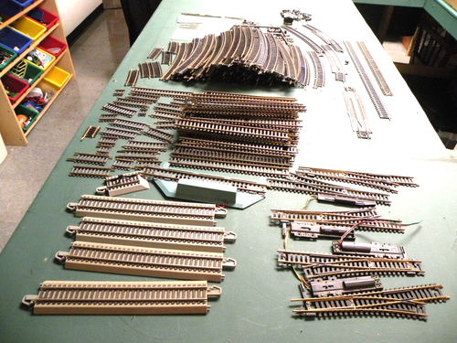185+ HO Scale Used Mixed Track Lot -Straight, Curve, Switches Plus ...