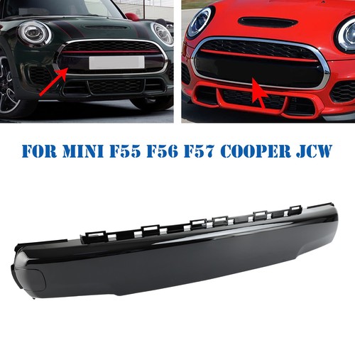 Front Number Plate Cover Gloss Black fit Mini F55 F56 F57 Cooper JCW ...