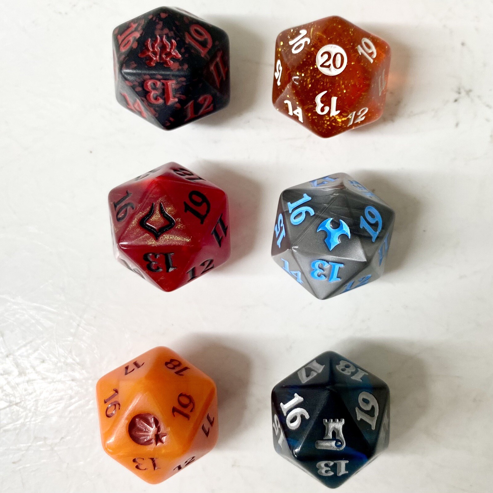 MTG Magic the Gathering lot of 6 rare spindown d20 dice From the Vault ...