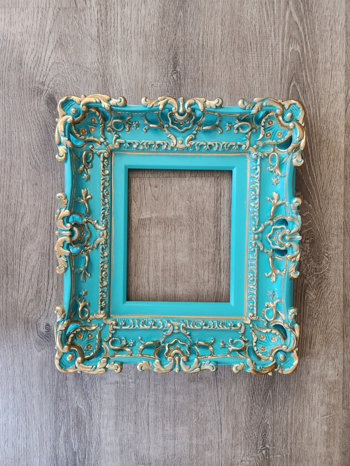 8x10 Turquoise Wall Picture Frame, Baroque Style, Art Cottage Chic ...