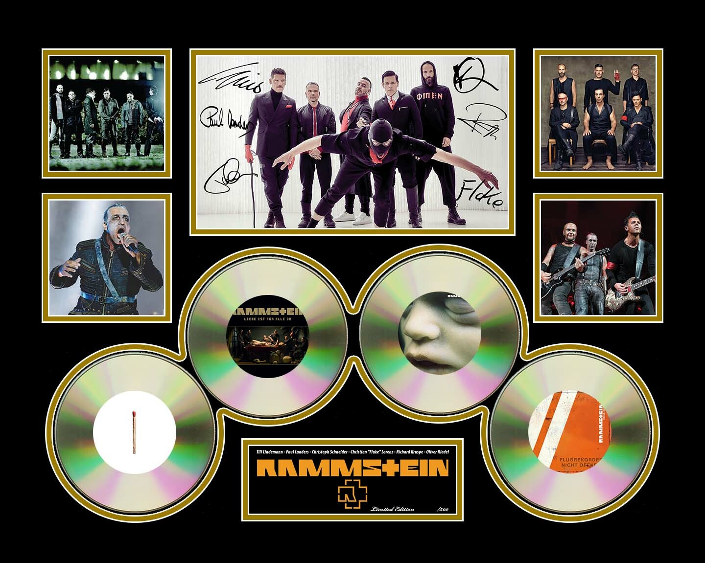 RAMMSTEIN UNTITLED TILL LINDEMANN SIGNED LIMITED EDITION FRAMED ...