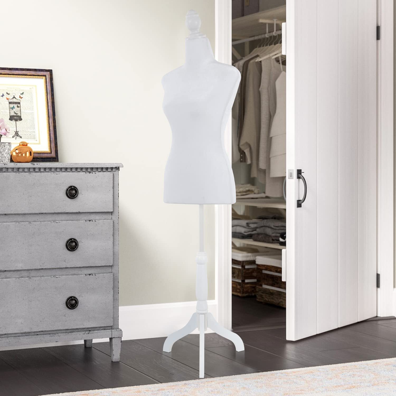 Female Mannequin Adjustable Torso Dress Form Clothing Display W/Tripod ...