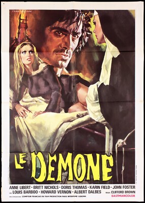 LE DEMON MANIFESTO CINEMA JESUS FRANCO HORROR 1973 LES DEMONS MOVIE ...