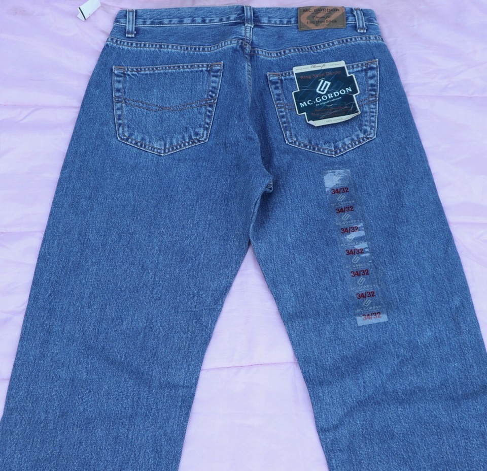 MC. GORDON RING SPUN DENIM Jean Pants for Men SIZE: W34 X L32. TAG NO ...