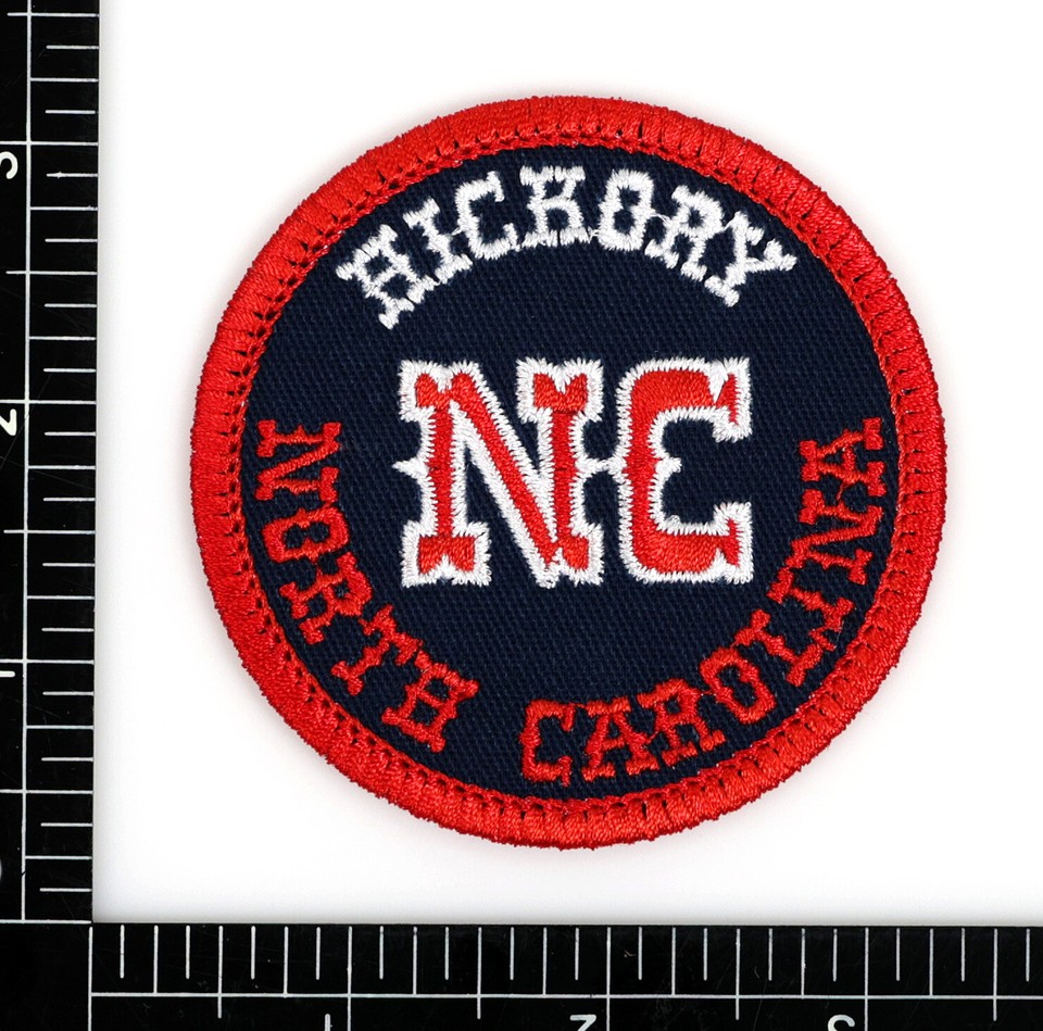 Hickory North Carolina Embroidered Patch Blue/Red Iron-On Sew-On ...