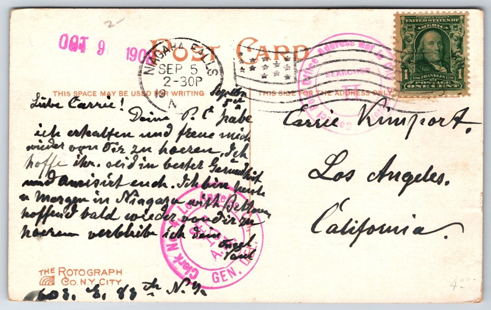 Niagara Falls New York~International Hotel~Street View~Rotograph~1908 ...