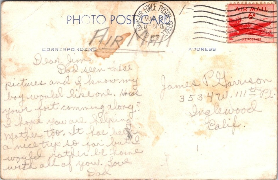 RPPC USNS General W H Gordon Korean War Army Air Force Postal photo ...