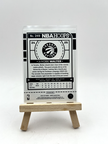 2024-25 Panini NBA Hoops #249 JaKobe Walter Rookie RC Raptors | eBay