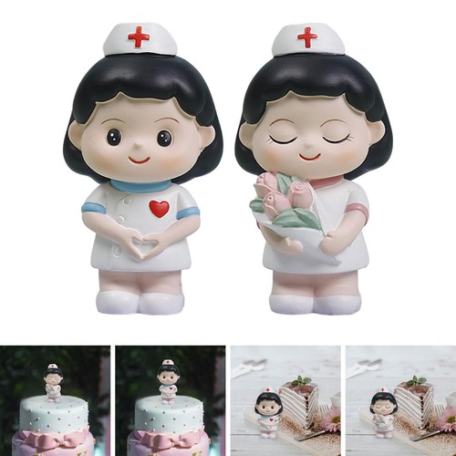 Nurse Statue Resin Sculpture Doll Mini Cake Topper Cake Topper Angel ...