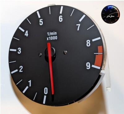 E30 9K 9000 RPM Instrument Cluster Tachometer Overlay Gauge Face for ...