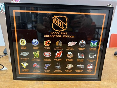 NHL Hockey Logo Pin Set Framed 21 Pins Measures 10.5x8.5 | eBay