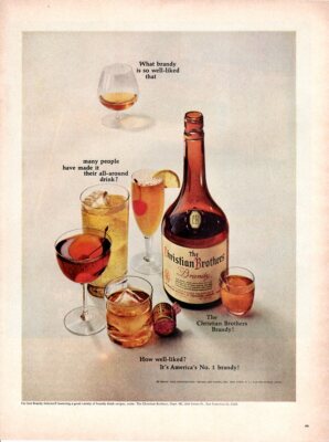 Vintage advertising print Alcohol Christian Brothers Brandy America's ...