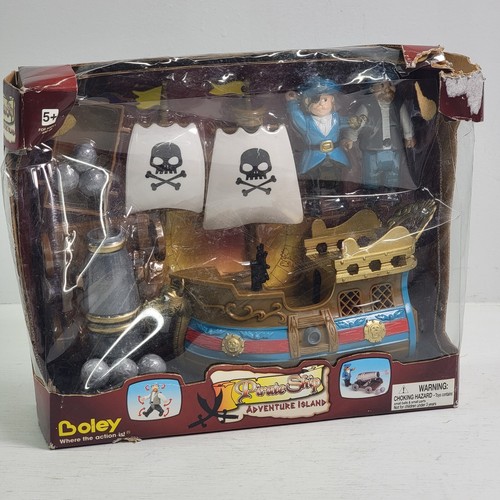 Boley 2006 Pirates Adventure Island Pirate Ship Working Canon Playset ...
