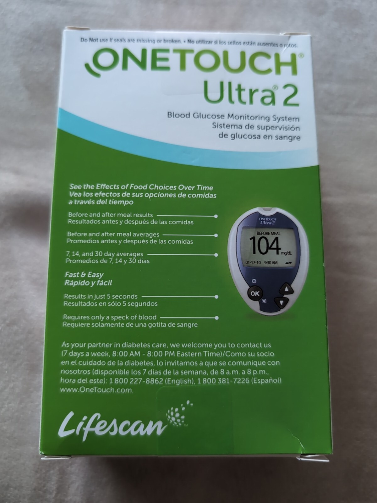 OneTouch Ultra 2 Blood Glucose Monitor for sale online | eBay