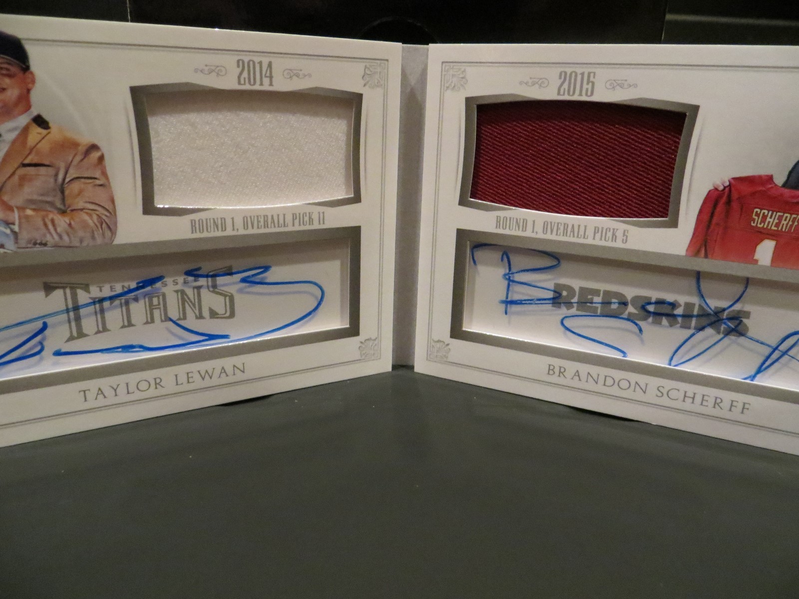 National Treasures Autograph Booklet Taylor Lewan Brandon Scherff 09/25 ...