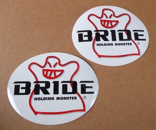 x2 BRIDE SEAT HOLDING MONSTER sticker / decal W155mm x H120mm genuine ...
