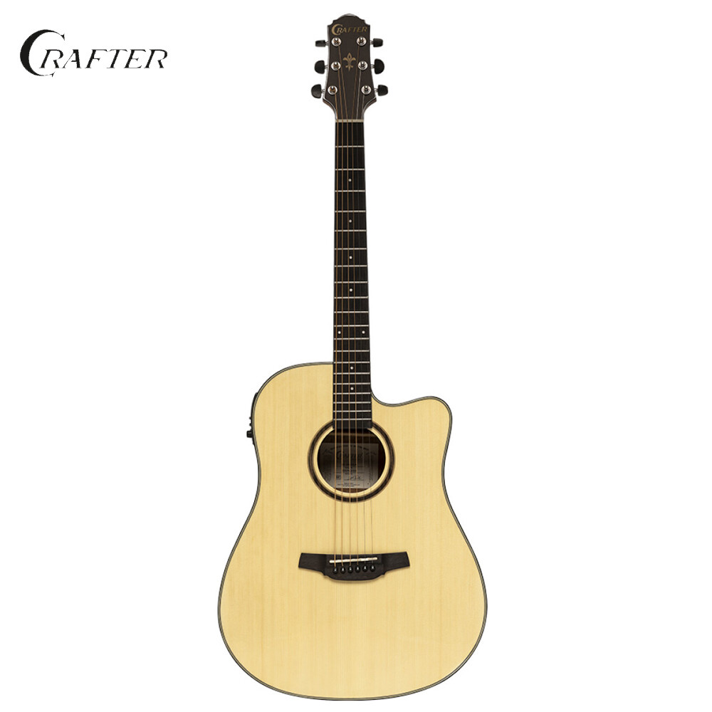 Crafter Silver Series 250 Dreadnought A/E Guitar Cutaway HD250-CE-N for ...