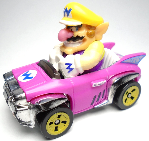 2021 HOT WHEELS NINTENDO MARIO KART BADWAGON WARIO PINK DIECAST 2 1/4 ...