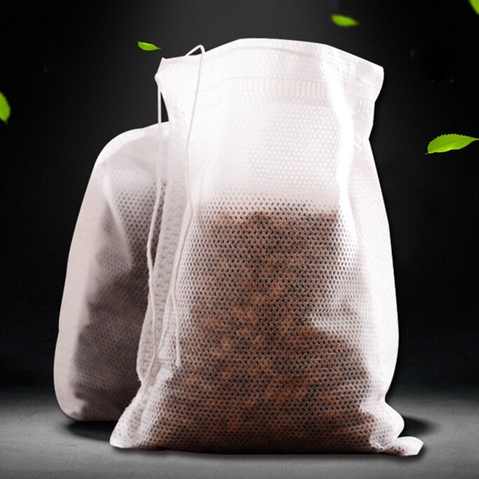 100 Pcs Drawstring Soup Bag Chinese Restaurant Tea Bags Medicine Herbal ...